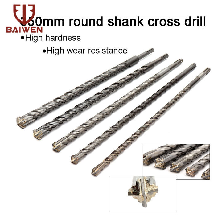 BAI WEN SDS Plus Cross Electric Hammer Impact Drill Bits 350mm ...