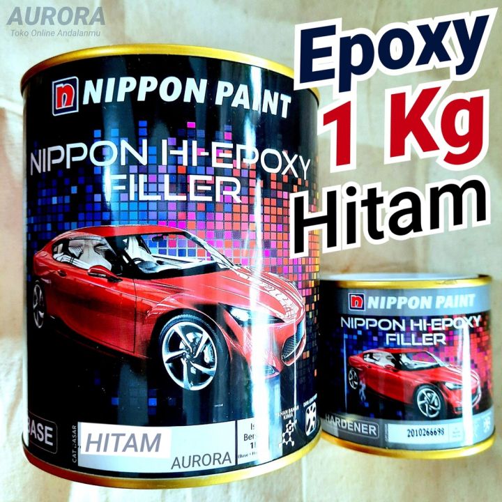 Nippon Hi-Epoxy Filler Black 1Kg / Epoxy Hitam Nippe untuk Dasaran Cat ...
