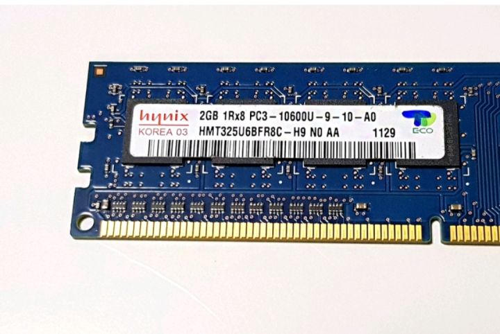 2GB 1Rx8 PC3-10600U-09-10-A0 ยี่ห้อ hynix แรม DDR3 UDIMM ใช้กับคอม ...