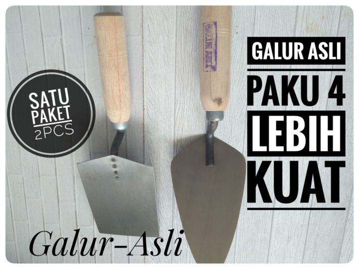 SENDOK SEMEN alat tukang BAJA-ASLI PAKU 4 tebel Sekop panjang CETOK ...