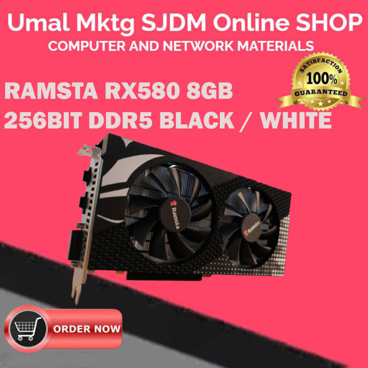 CERVVO Radeon RX580 White Edition 8GB GDDR5 Dual HDMI/DisplayPort GPU ...
