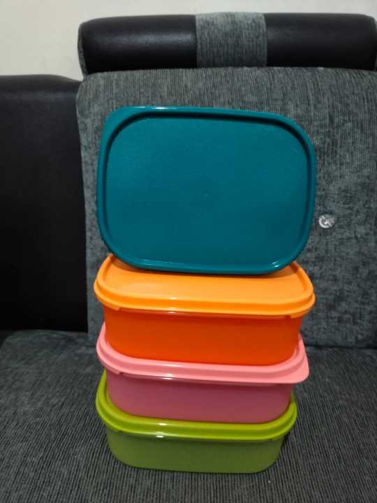 Tupperware colorful regtanguler low kapasitas 850 ml harga per 1 pcs ...