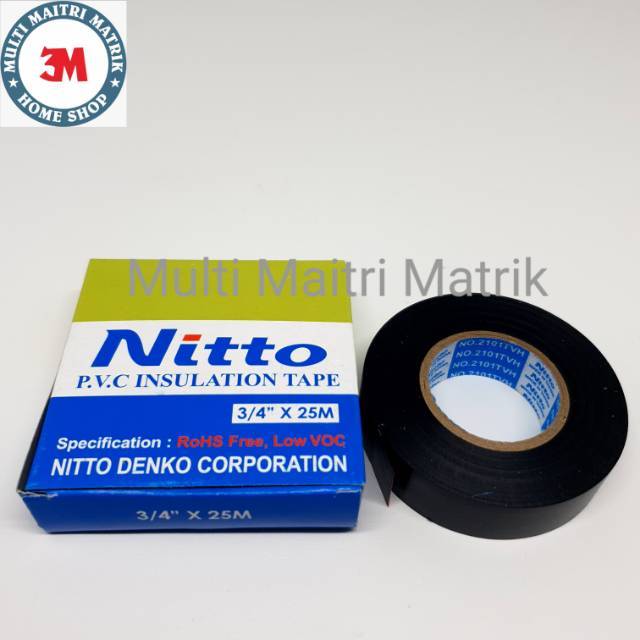 Isolasi Nitto / isolasi listrik Nitto 3/4 inch x 25 meter / isolasi ...