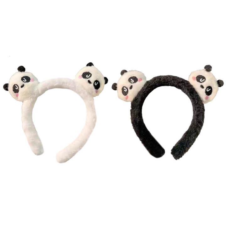 Cute Panda Hair Band Plush Animal Theme Hair Accessory Korean Style ...