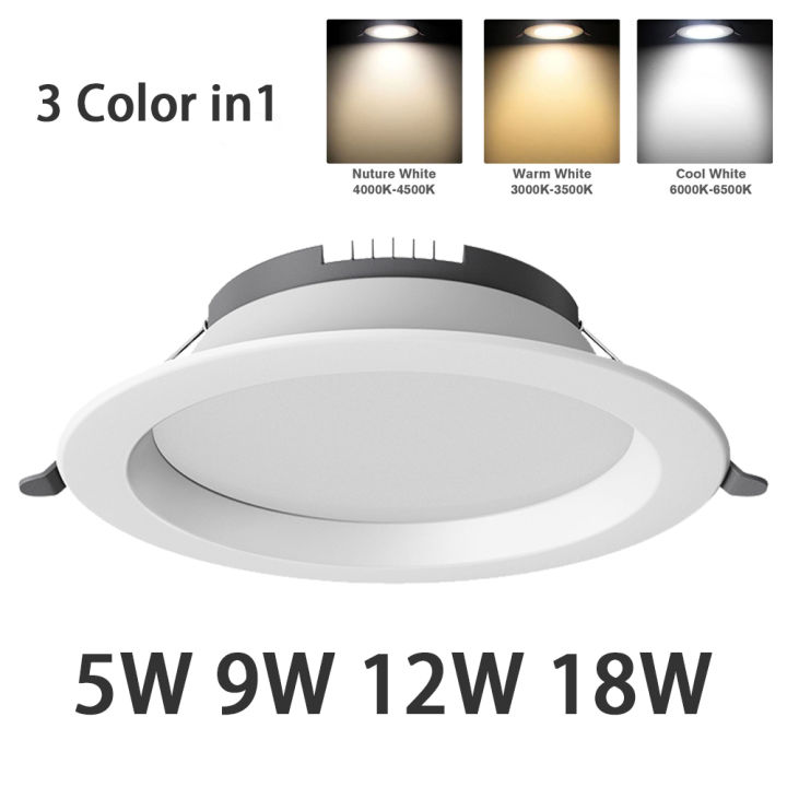 220V LED Downlight Premium 4Inch 6Inch 5W 9W 12W 18W Round Square ...