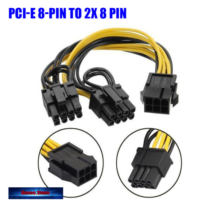 PCI-E 8-Pin To 2x 8 Pin / 6 Pin Dual Power Splitter Cable Extension Wire | Lazada