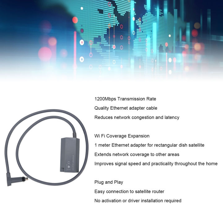 RJ45 Ethernet Adapter for Gen2 IP68 Water Proof Satellite Internet ...