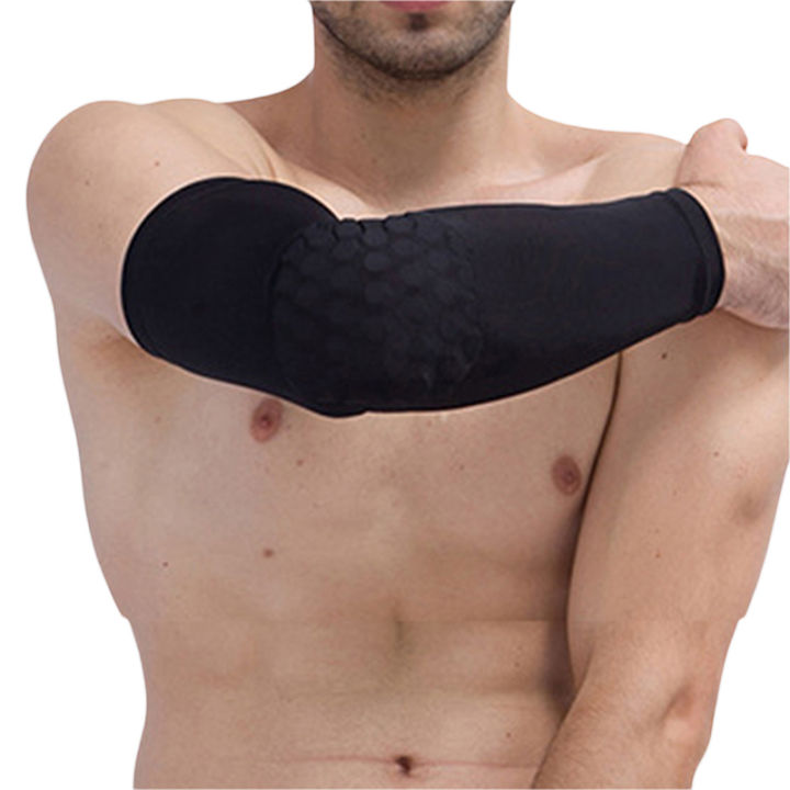 Hexagon Elbow Padded Brace Arm Guard Sleeves Protector Gear for ...