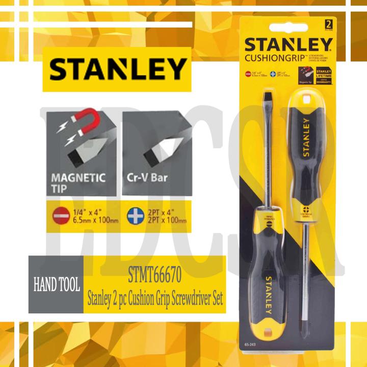 Stanley - Cushion Grip Screwdriver Set - STMT66670- Set of 2 | Lazada PH