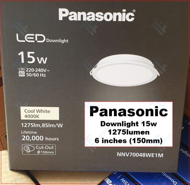 Panasonic LED Downlight (15W / 18W) - D150mm (CDL/CW/WW) Energy Saving ...