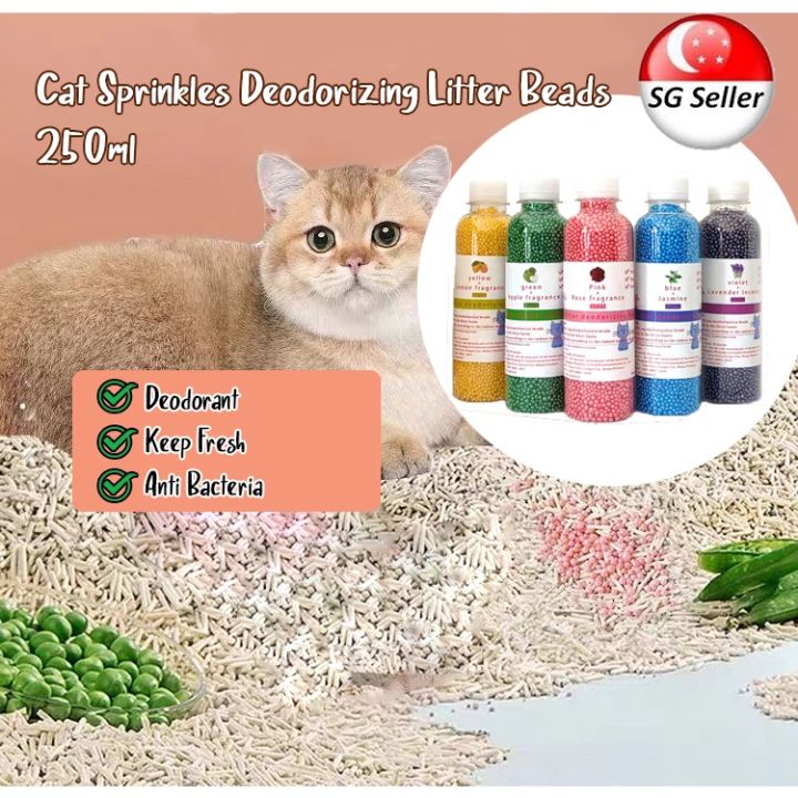 【READY STOCK】 Cat Sprinkles Deodorizing Litter Beads 250ml/500ml | Lazada Singapore