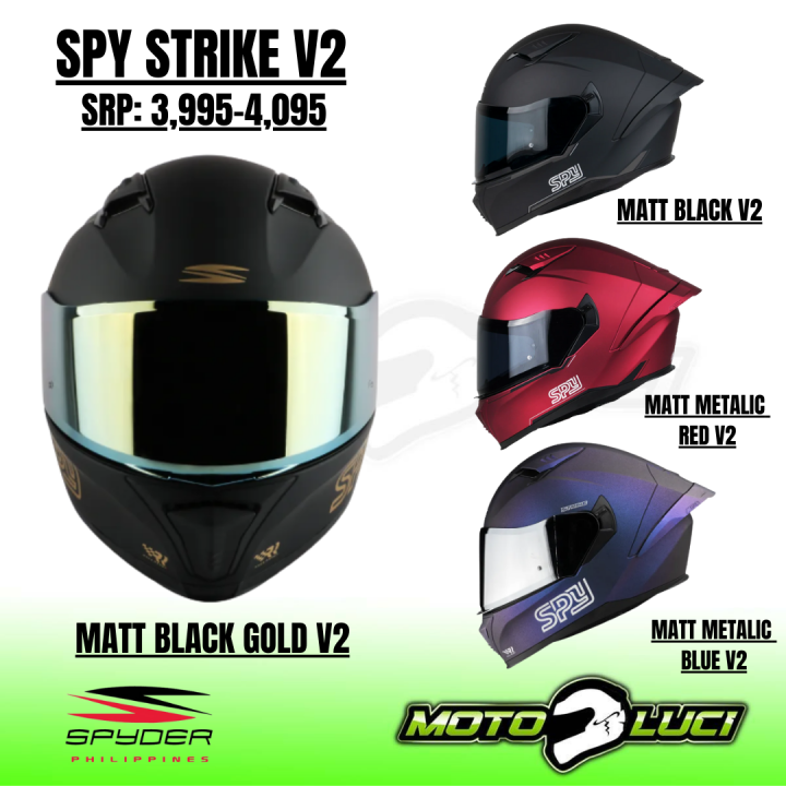 Spy Strike V2 Dual visor Helmet ( Free Clear Lense ) | Lazada PH