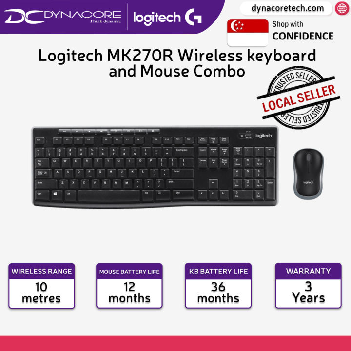 Dynacore Logitech Mk270r Wireless Keyboard And Mouse Combo Lazada Singapore