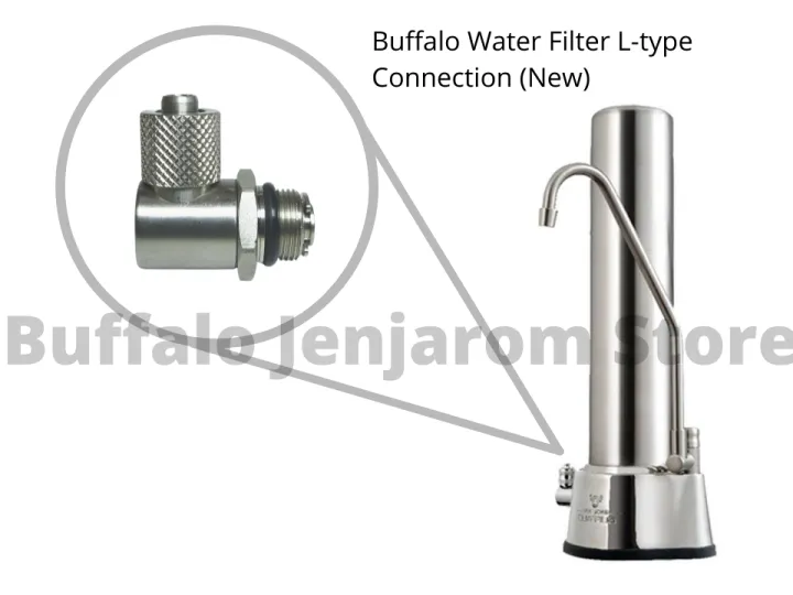 [READY STOCK] BUFFALO Water Filter Stainless Steel L-Type Connection ...
