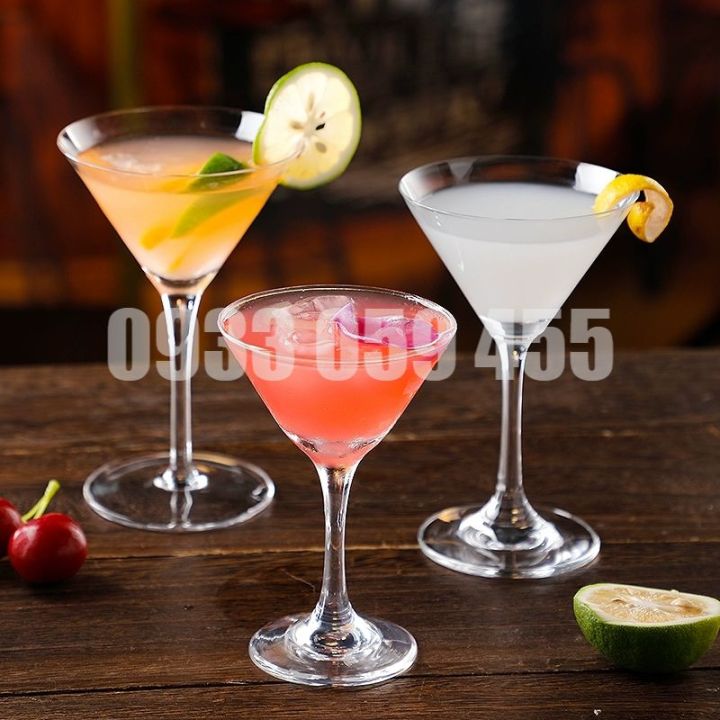 Bộ 6 Ly thủy tinh uống rượu cocktail, ly martini cốc thủy tinh uống ...