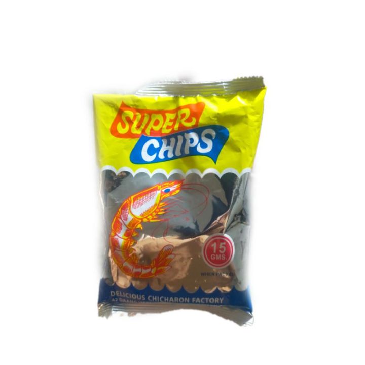 4 pcs. super chips ( chicharap chicharon prawn cracker ) 15 grams for ...