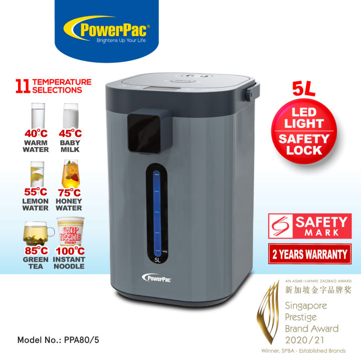 PowerPac 5L Electric Airpot with 2-way Instant Hot Water Dispenser and ...