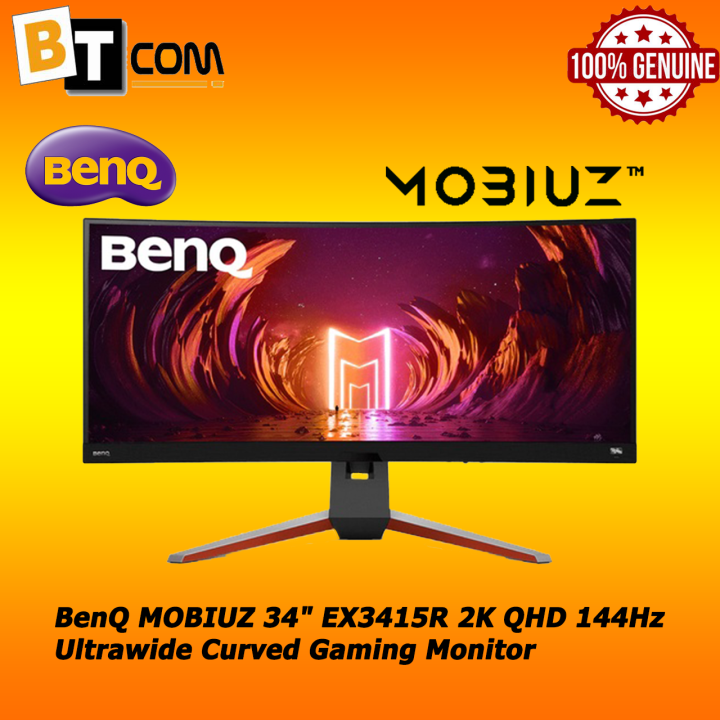 (PRE-ORDER 14DAYS) BenQ MOBIUZ 34" EX3415R 2K QHD 144Hz Ultrawide Curved Gaming Monitor | Lazada