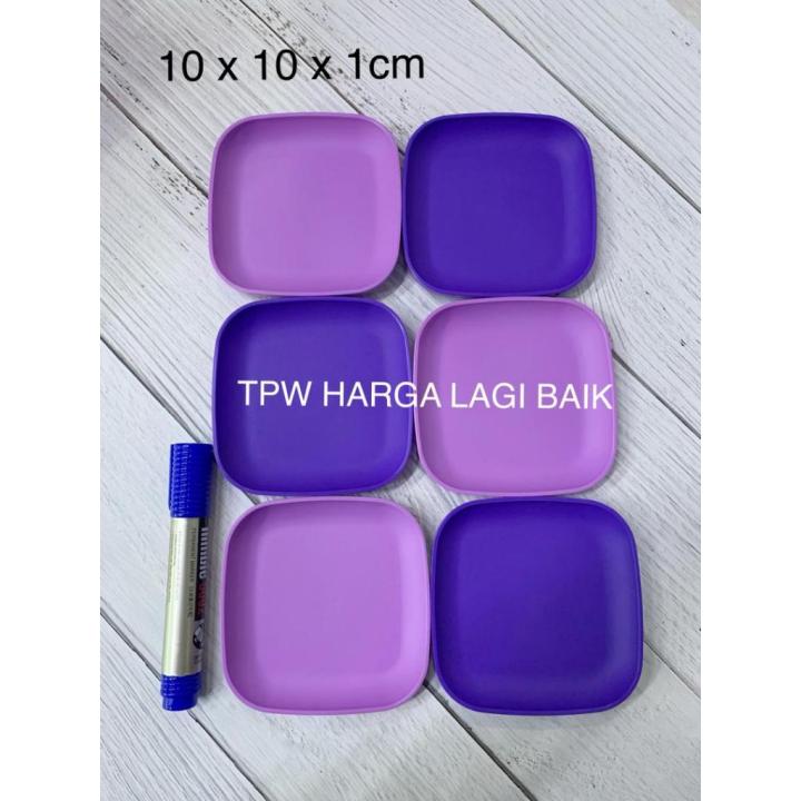 Tupperware Mini Stacking Plate (6pcs/set) / Piring Kuih | Lazada