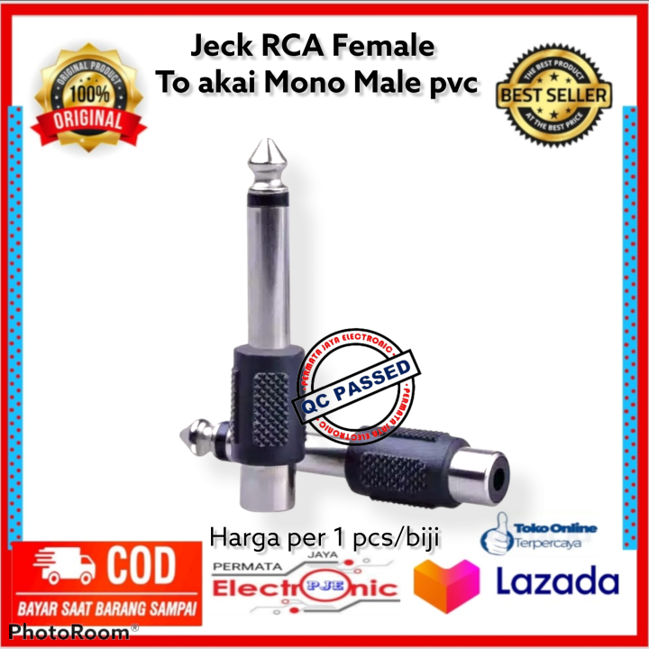 Jack/Conector/Jek RCA Female to Akai 6,5mm Mono Male PVC | Lazada Indonesia
