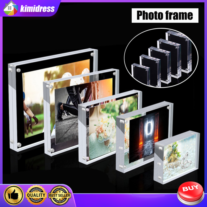 Transparent Acrylic Photo Frame Magnetic Poster Display Stand,Photo ...