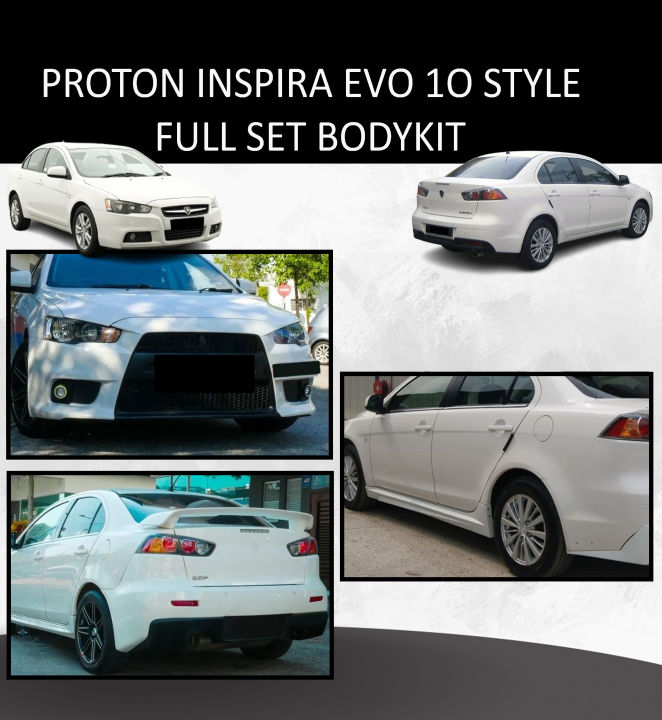 PROTON INSPIRA EVO 1O STYLE FULL SET BODYKITT FRONT BUMPER,SIDE SKIRT ...