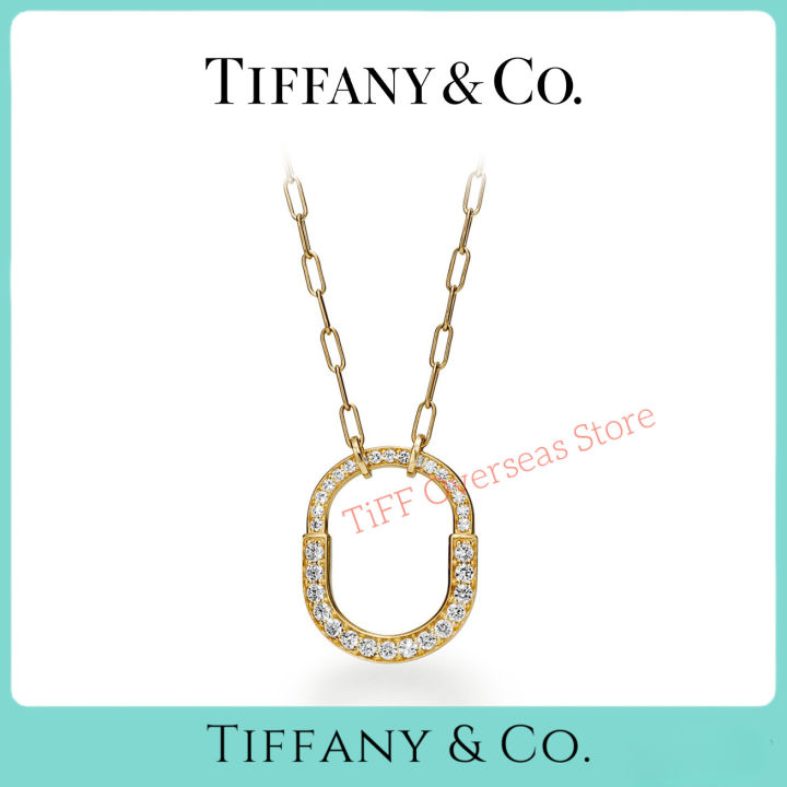 Tiffany Lock Pendant In 18K Yellow Gold With Pavé Diamonds, Mediumทิฟฟา ...