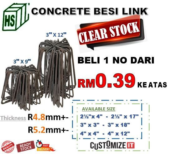 Besi Link Concrete 4.8mm 5.2mm | Lazada