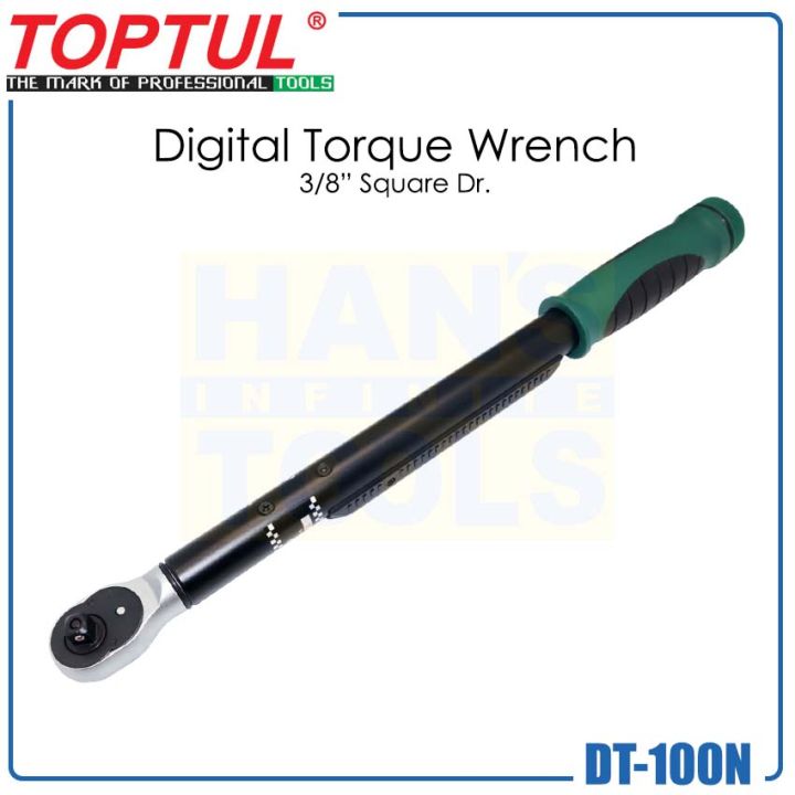 Toptul DT-100N Torque Wrench Digital 10-100Nm 3/8" Drive | Lazada PH