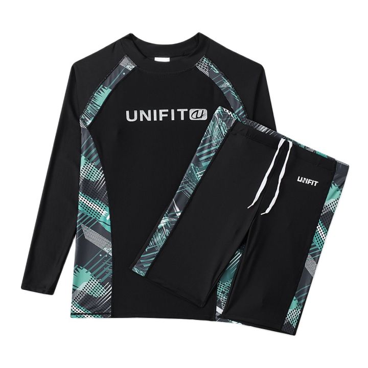 UNIFIT Men's Rush Guard Swimsuit Swimwear Dri-Fit Rush Guard Terno ...