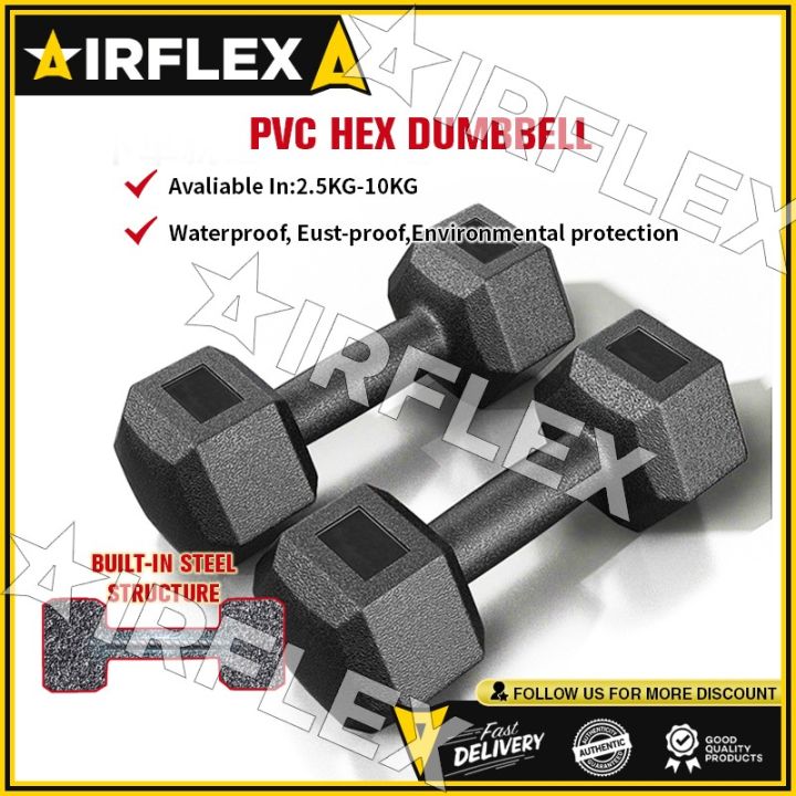 Airflex PVC HEX DUMBBELL 5KG-20KG Pair | Lazada PH