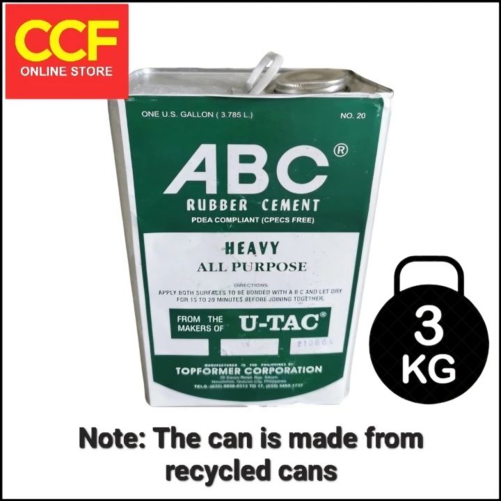 ABC Rubber Cement Heavy All Purpose Adhesive 3 Kilos ( Do All Rugby ...