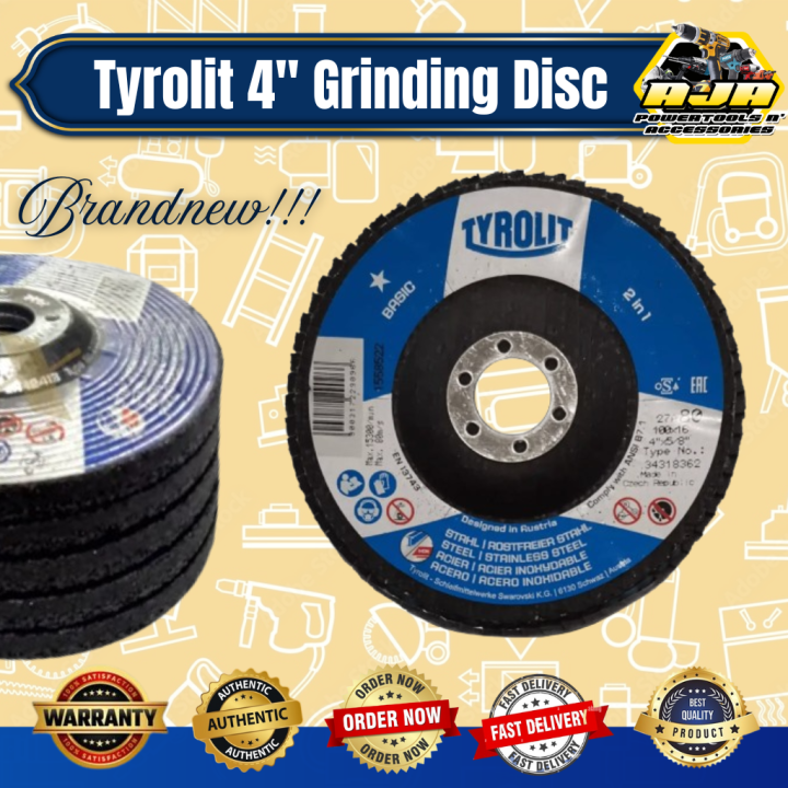 Tyrolit 4" Professional Grinding Disc for Metal, Steel & Stainless Good ...