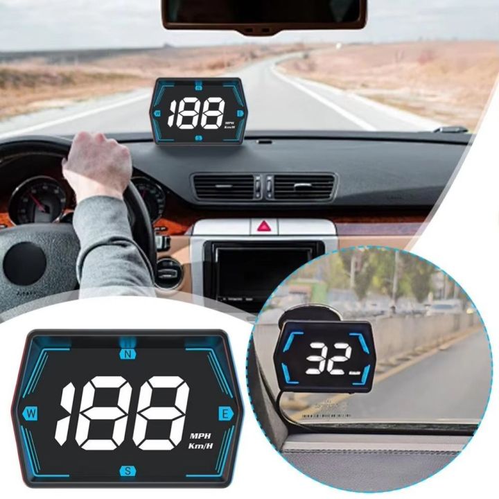 DOUBLEL Portable GPS Car Digital Speedometer HUD Plastic Vehicle Speed ...