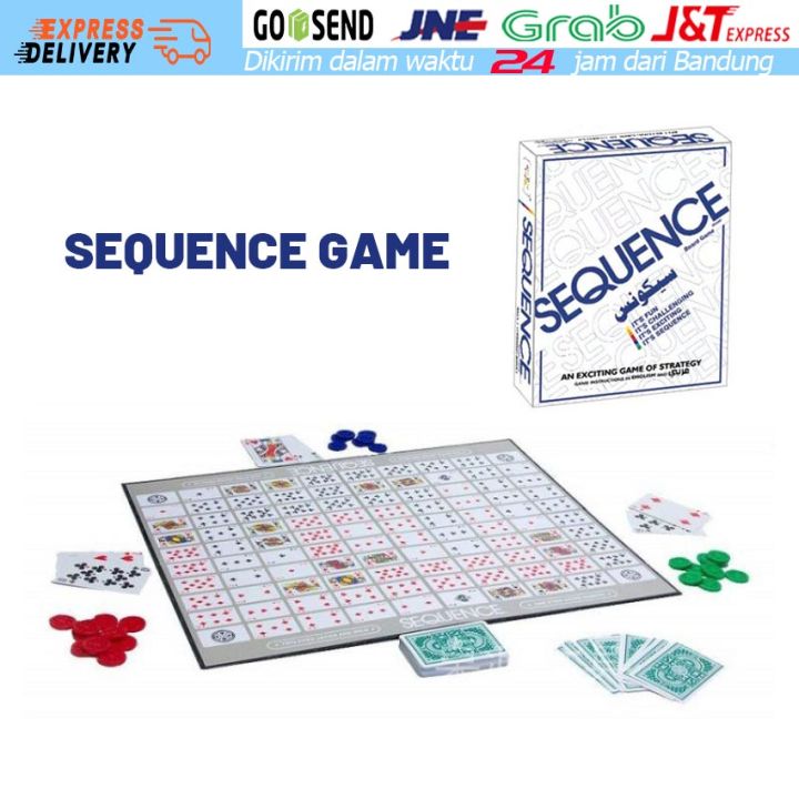 Sequence Board Game Playing An Exciting Card Games Of Strategy Mainan Kartu Challenge ...
