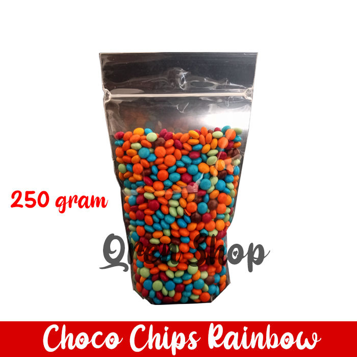 Choco Chip Rainbow 250gram/Choco Chips 1/2 Bulat Warna 250gram/Coklat ...