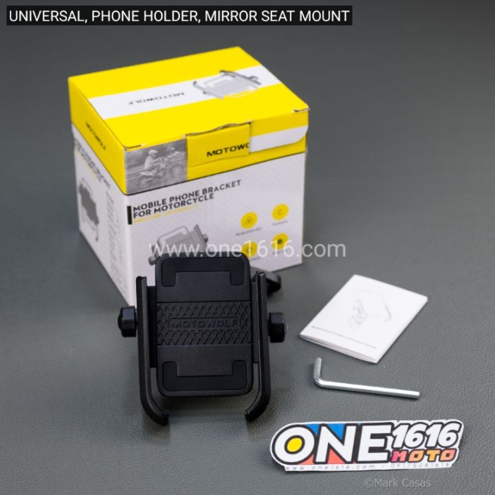 MOTOWOLF PHONE HOLDER V1 HEAVY DUTY MIRROR MOUNT TYPE ORIGINAL | Lazada PH