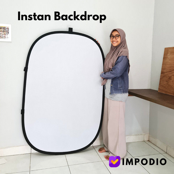 Instan backdrop 2 in 1 - Hitam dan putih 100x150cm IMPODIO | Lazada ...