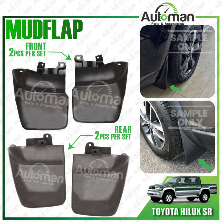 Toyota Hilux LN166 SR Turbo Front Rear Soft Rubber Mudflap Mud Blocker ...