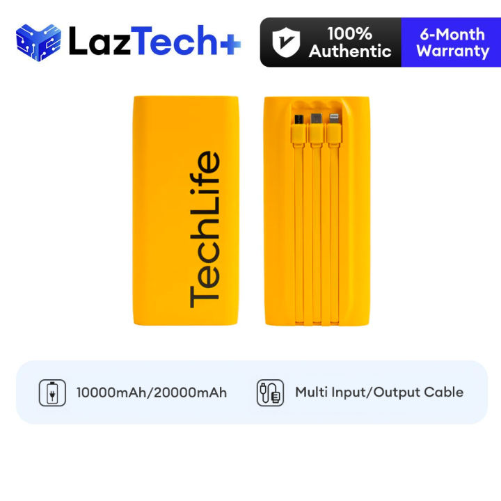 TechLife Power Bank 2 10000mAh/20000mAh | Two-Way Fast Charging | Built ...