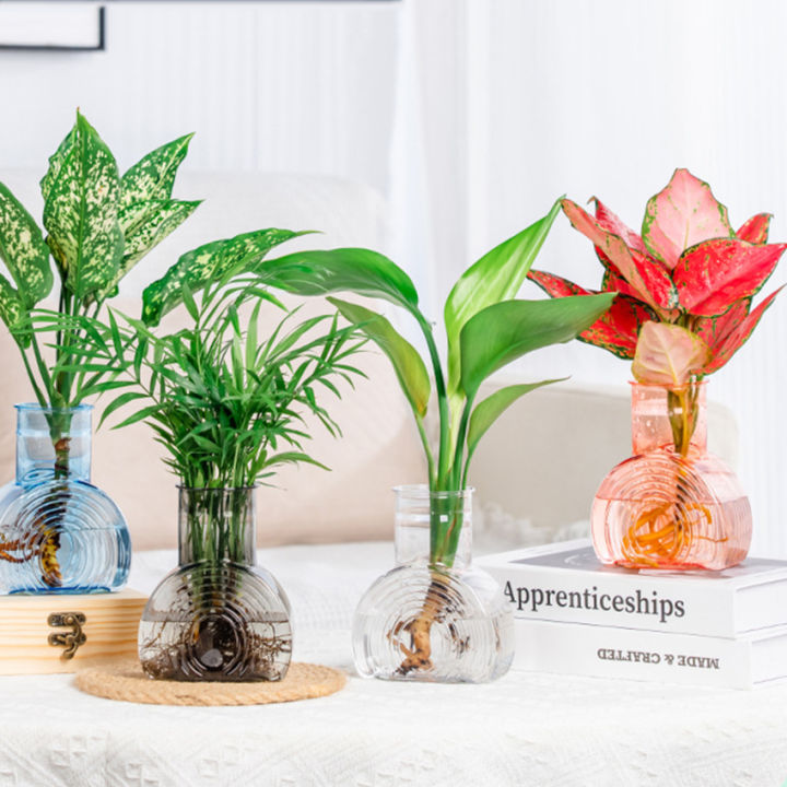 Home Decoration Mini Hydroponic Flower Pot Transparent Imitation Glass ...