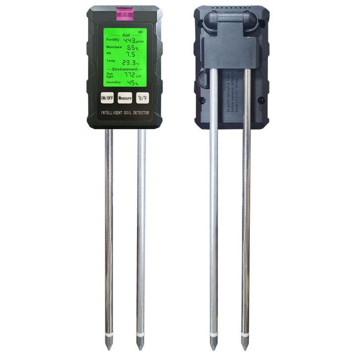 Soil Temperature pH Meter Soil Moisture Meter 6-in-1 Soil Detector ...
