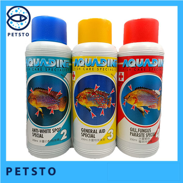 Aquadine Petsto Aquadine Aquarium Anti Chlorine Anti Parasite Cloudness ...