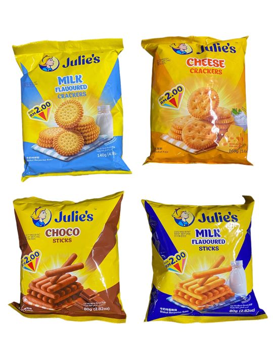 Biskut Keju/Coklat/Susu Julie Cheese | Milk Flavoured Crackers | Milk ...
