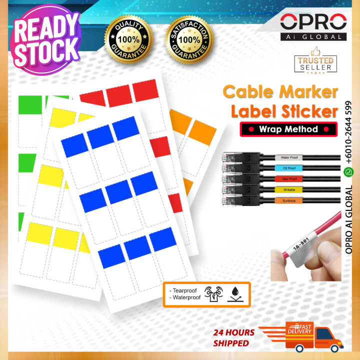 [Wrap Method] OPRO Cable Marker Label Sticker (Label-Marker) / Cable ...