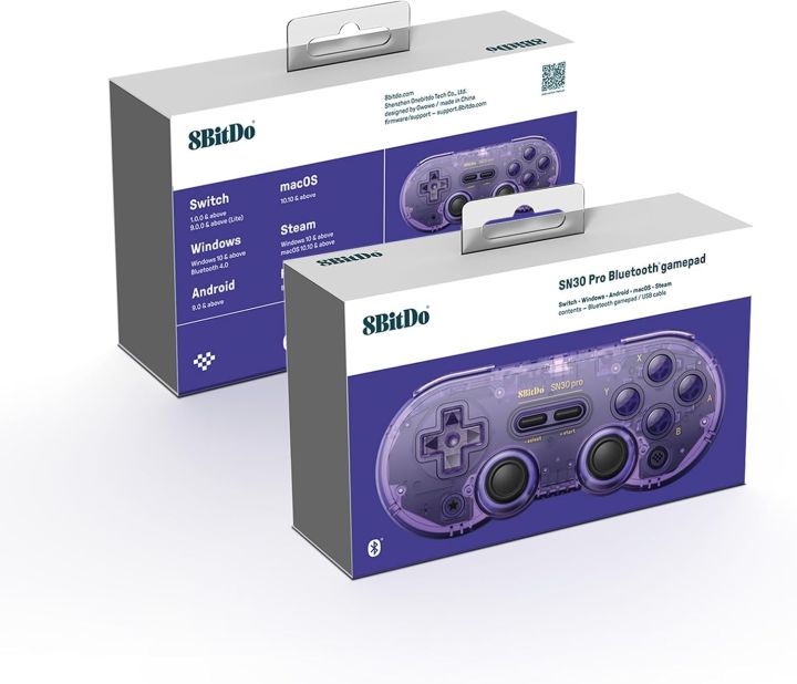 AKNES 8Bitdo SN30 Pro Bluetooth Controller, Hall Effect Joystick Update, Gaming Controller ...