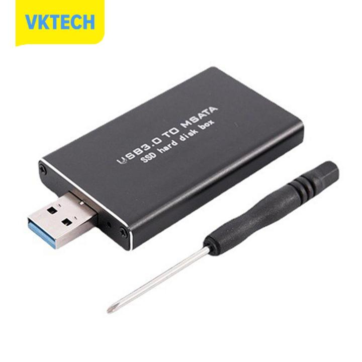 [Vktech] Mini SSD MSATA To USB 3.0 Hard Drive Case 6Gbps SSD Converter ...