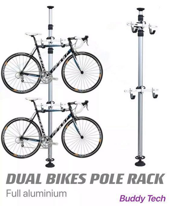 High-grade Aluminum Tube 4 meter 2 Bicycles parking pole rack park ...
