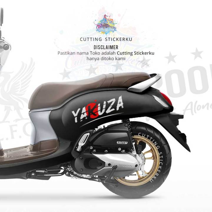 Cutting Stiker Yakuza Variasi Motor Mobil Sticker Nyala Visor Body Kaca ...