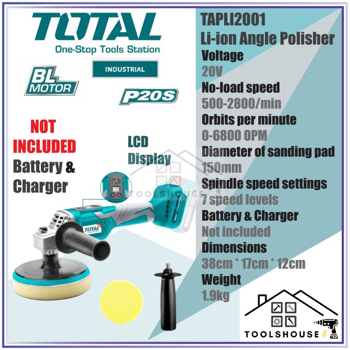 TAPLI2001 Cordless Li-ion Angle Polisher 無綫锂离子角抛光机 | Lazada
